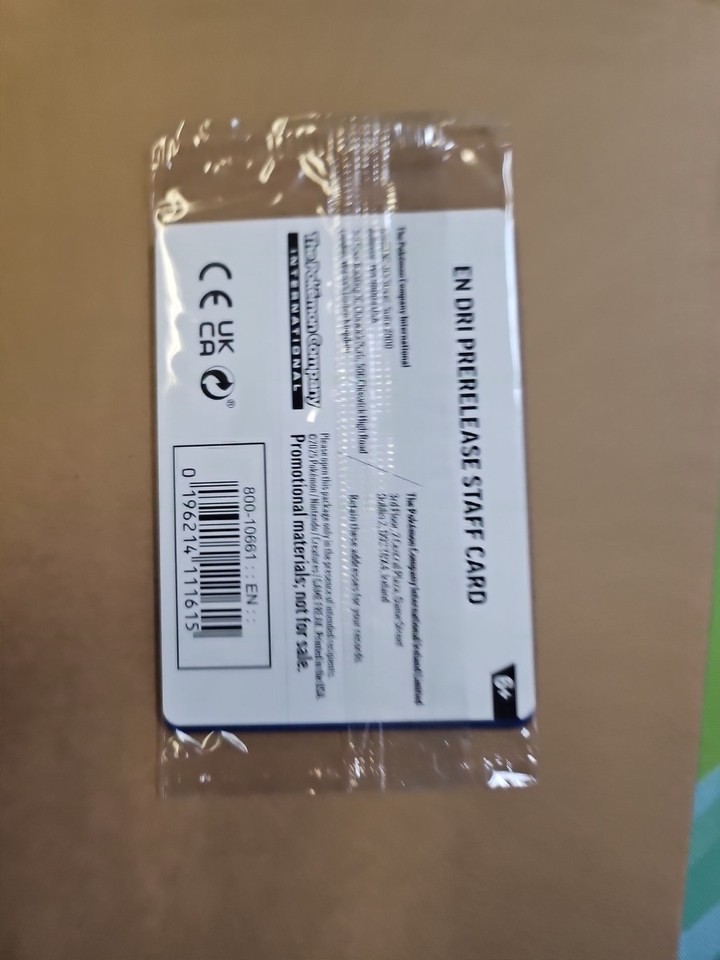 Pokemon TCG - Destined Rivals Prerelease Staff Promos Set of 4 SEALED ...