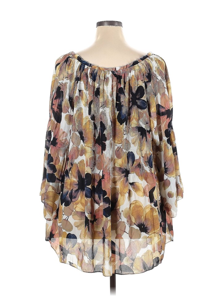 Spense Women Brown Long Sleeve Blouse 1X Plus | eBay