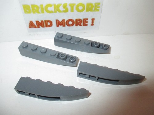 LEGO - 4x Slope Curved Slope Curved Inverted 6x1 42023 Dark Bluish Gray ...