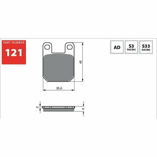 Beta Techno 95 Goldfren Sintered Off Road Front Brake Pads GF121K5 | eBay Australia