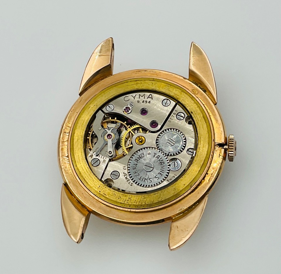 Rare CYMA Vintage 18K Rose Gold Fancy Lugs Watch With Box | eBay