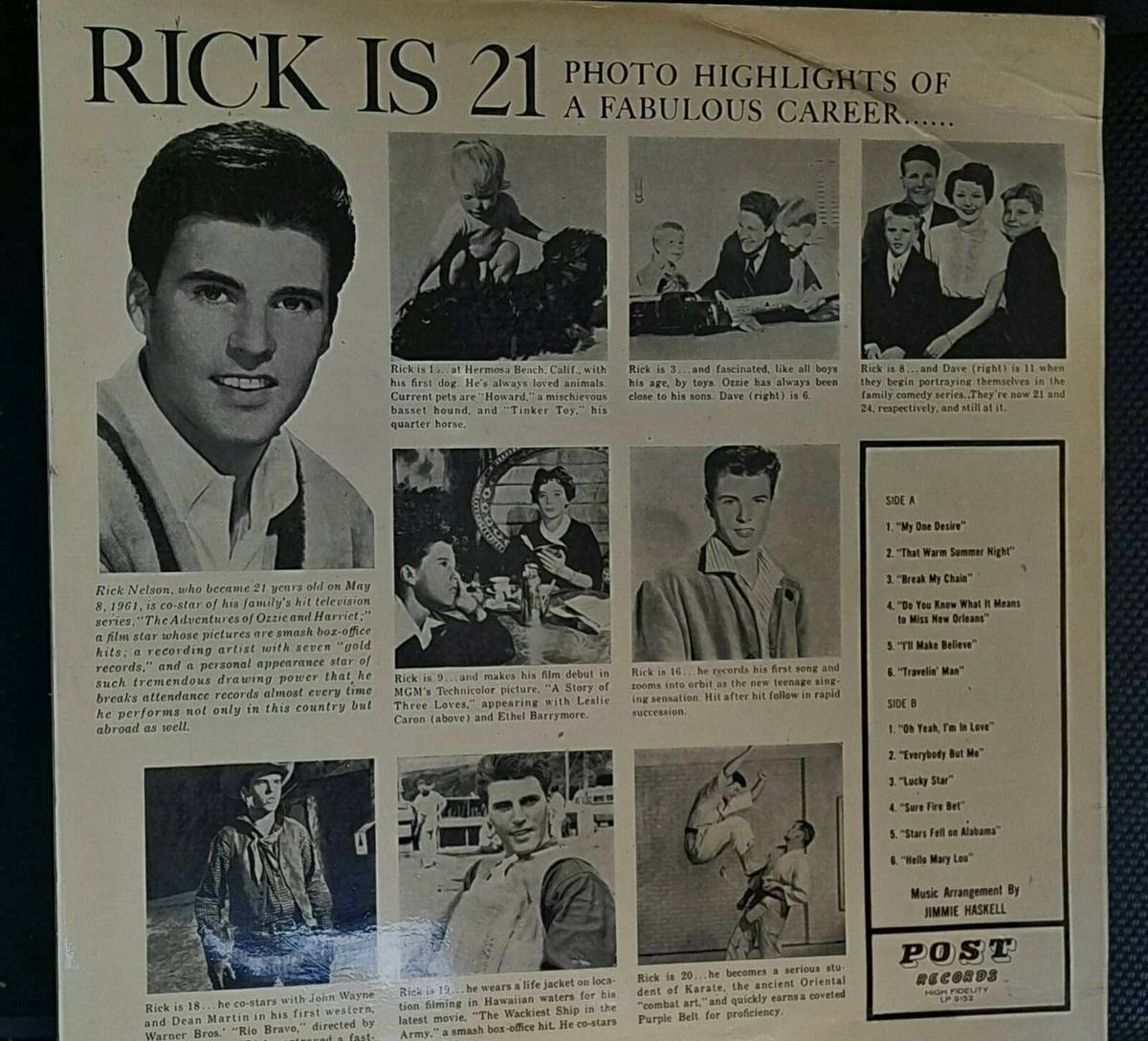 Rick Is 21 Ricky Nelson