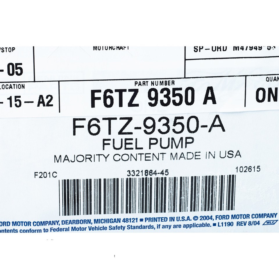 94-97 Ford F250 F350 7.3L Diesel Powerstroke Lift Valley Fuel Pump OEM ...