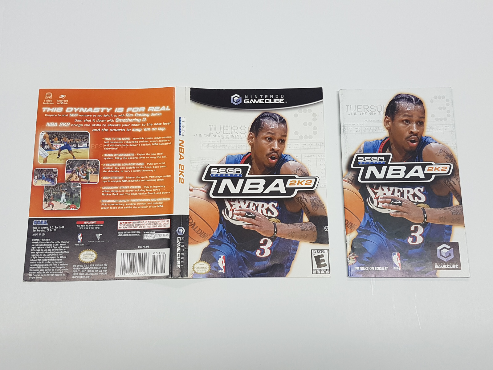 NBA 2K2 Nintendo GameCube Cover Art & Manual Only * | eBay