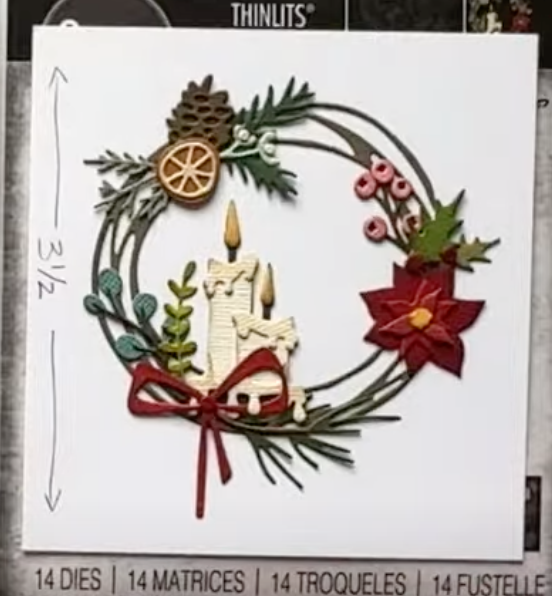 Tim Holtz "VAULT, FESTIVE WREATH" Sizzix Thinlits Dies 666715 Holiday ...