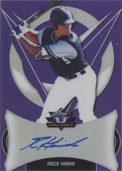 2019 Leaf Valiant - Purple Prismatic #BA-RH1 Rece Hinds /15 (AU, RC ...