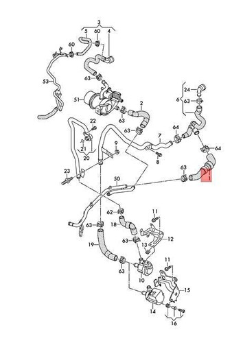 Genuine VW SKODA Beetle Coolant Hose With Quick Release Coupling ...