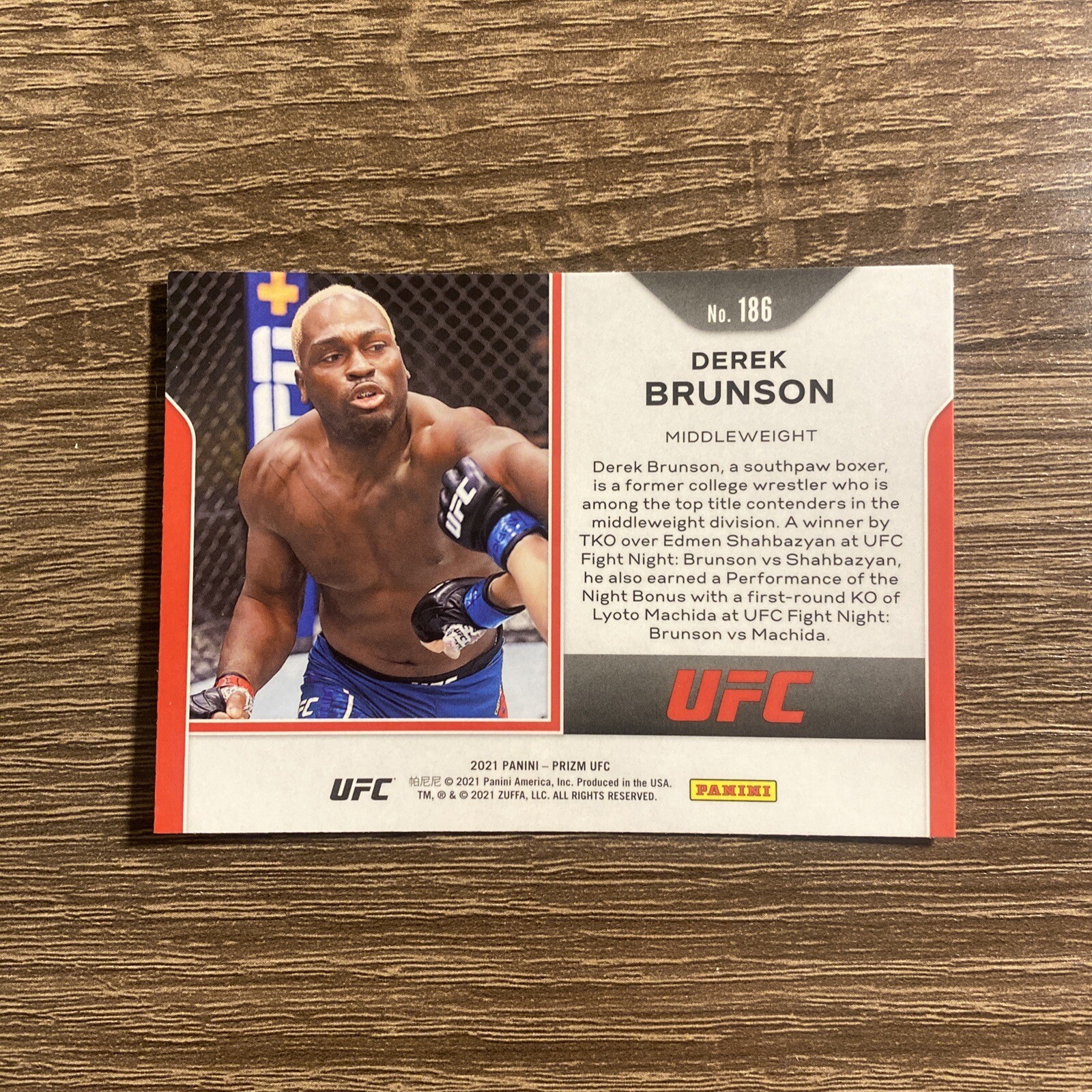 2021 Panini Prizm UFC - #186 Derek Brunson for sale online | eBay