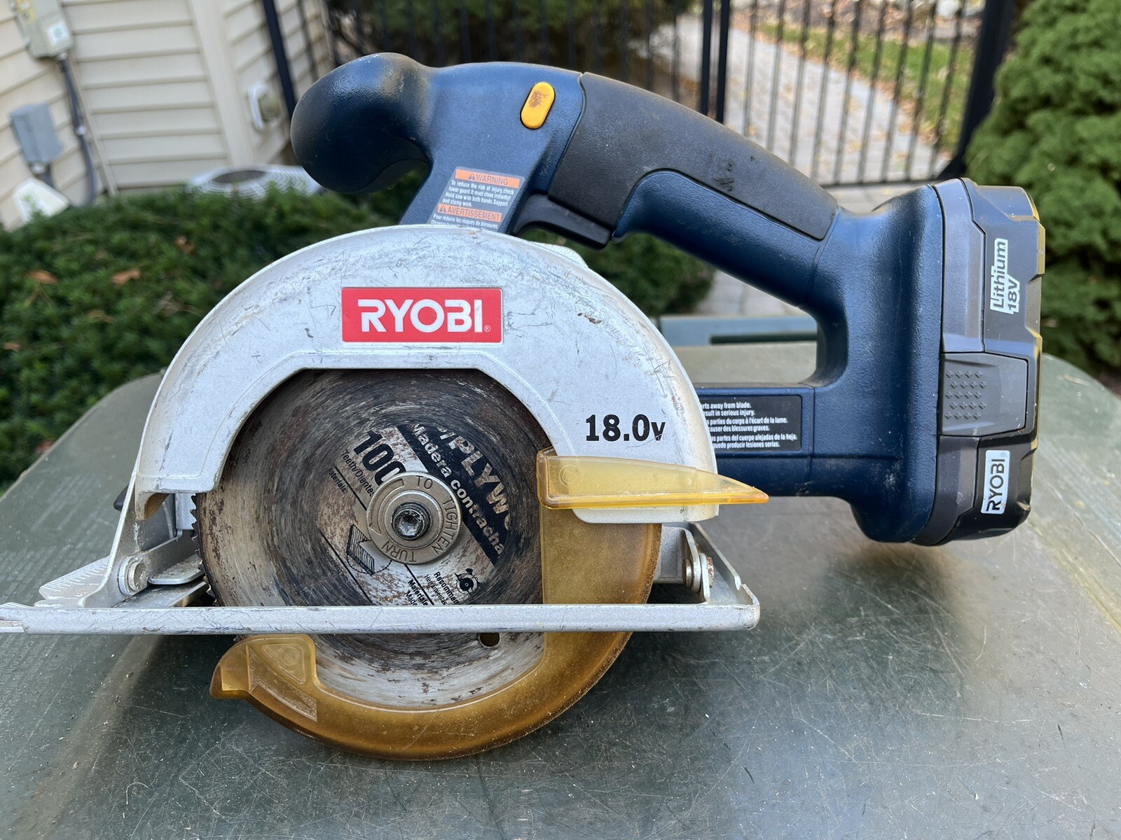 Ryobi P501 18V Blue Cordless Circular Saw TOOL ONLY 5.5” Tested Works ...