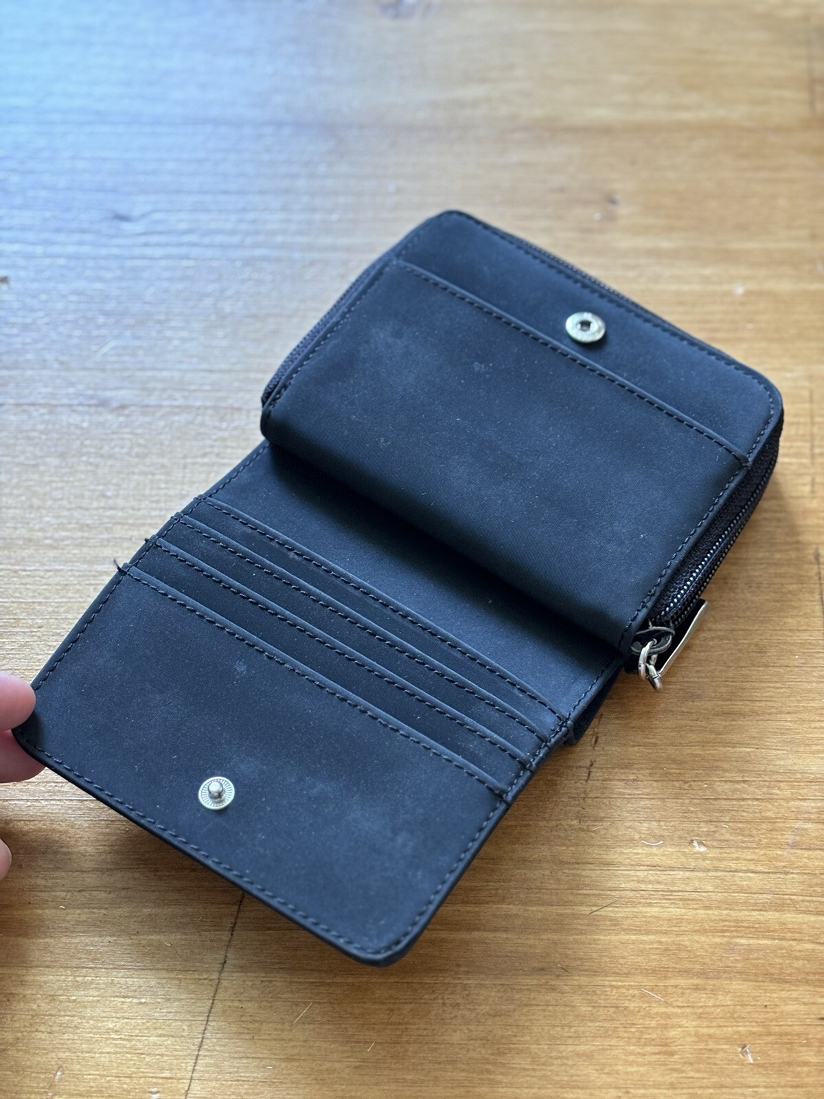 Black DKNY Zip Around & Fold Out Wallet Women’s Card Holder | eBay