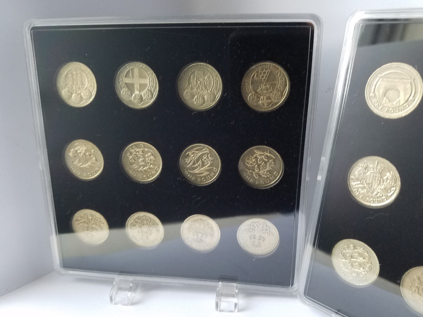 ACRYLIC COIN DISPLAY CASES FOR OLD 50p, NEW 50p,10p,1 pound,2 POUNDS ...