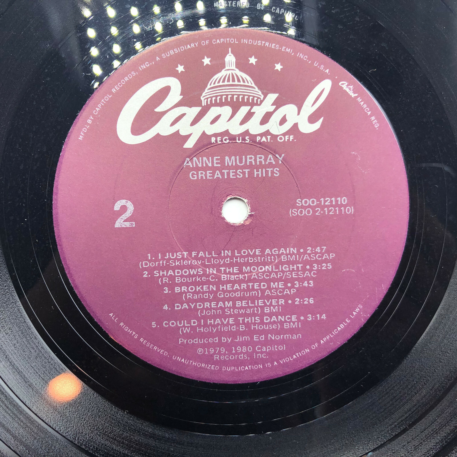 Record vinyl 33 RPM album cover sleeve vtg Anne Murray greatest hits ...