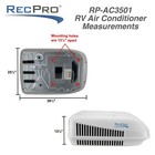 RecPro RV Air Conditioner 13.5K Camper Rooftop Ducted AC Unit White or ...