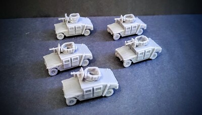 Team Yankee U.S. Humvee Platoon lot X5 resin 1/100th scale 15mm | eBay
