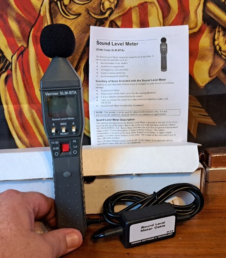 NEW Vernier SLM-BTA Sound Level Meter w/ Sound Level Meter Cable ...