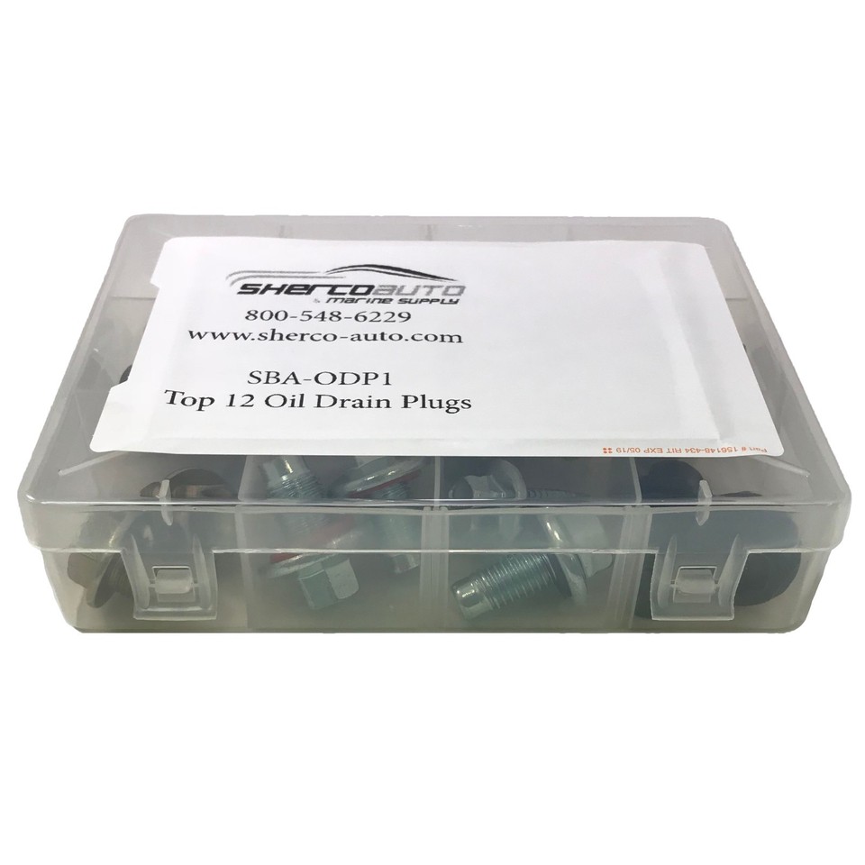 24 Piece Oil Drain Plug Assortment Kit - Top 12 Most Popular Sizes ...
