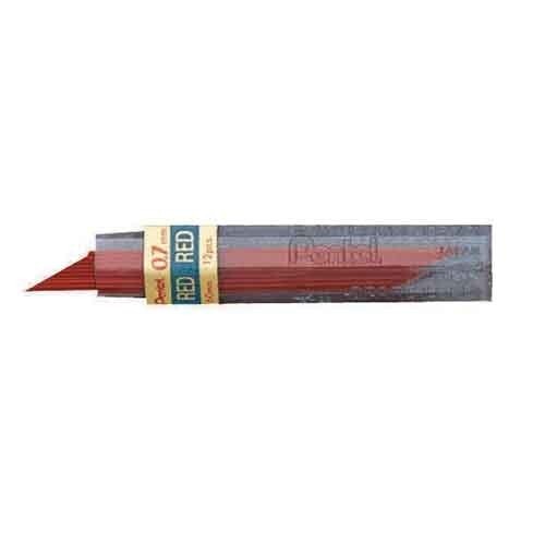 Pentel Lot/5 Colored Mechanical Pencil Lead Super Hi-Polymer 0.7mm Red ...