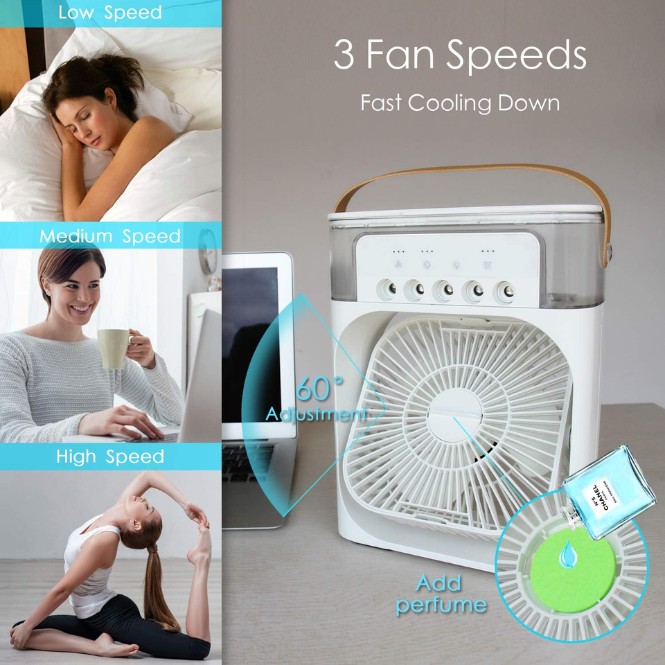 Portable Air Cooler Fan Household Mini Air Conditioner Humidifier ...