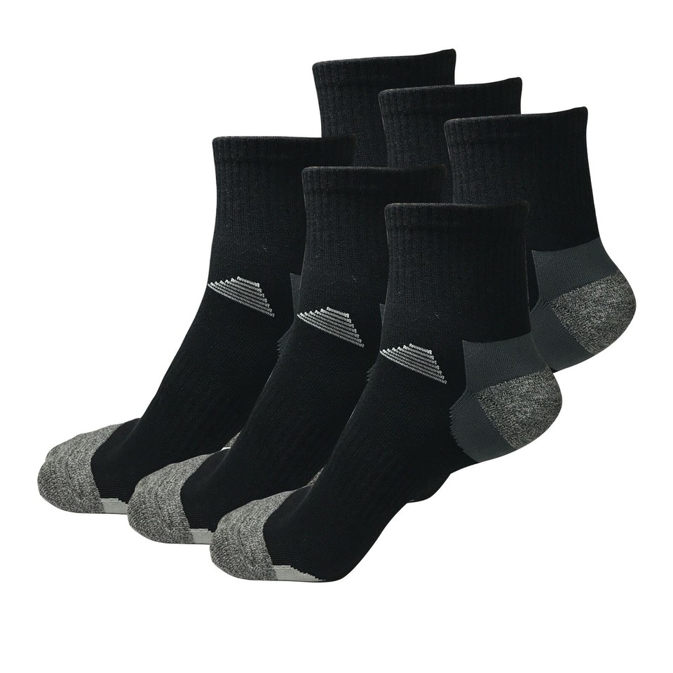 6 Pairs Mens Mid Cut Ankle Quarter Athletic Casual Sport Cotton Socks ...