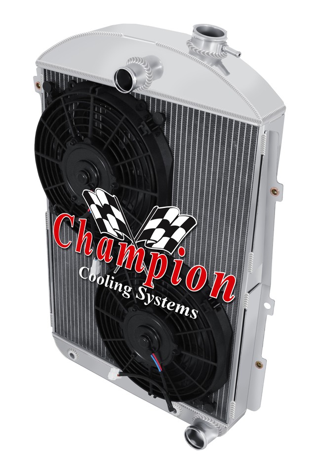 RS 3 Row Radiator,10" Fans for 1938 Chevrolet Master Car Chevy V8 ...