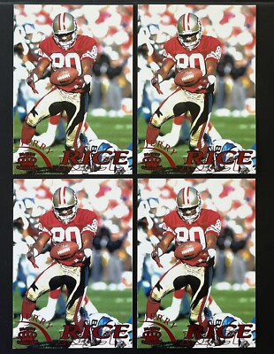 (4) 1996 Pacific Collection Gridiron Red Jumbo Jerry Rice #110 NFL 49ERS HOF | eBay