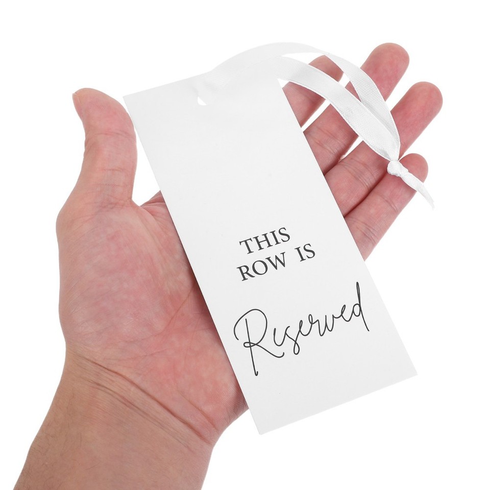 24 Sets Paper Reserved Chairs Signs with Ribbon - Hanging | eBay Australia