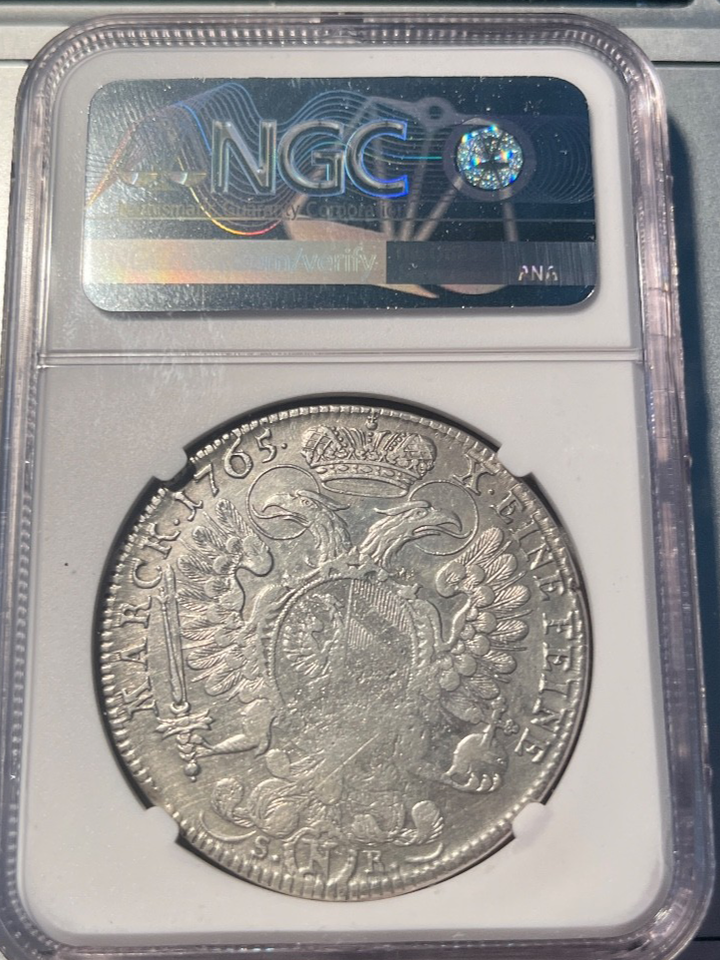 1765 SR German States Nurnberg Taler DAV- 2492. NGC VF details Freshly ...