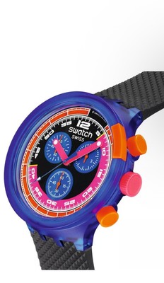 SWATCH NEON PARTY TO THE MAX SB06N102 Wristwatch Oversize Retro Watch ...