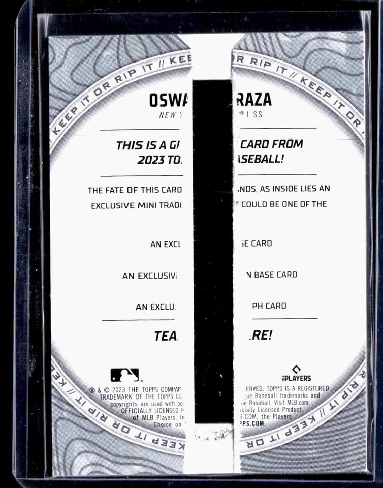 2023 Topps Rip Rookie Aqua Purple Ripples Oswald Peraza Yankees 18/30 ...