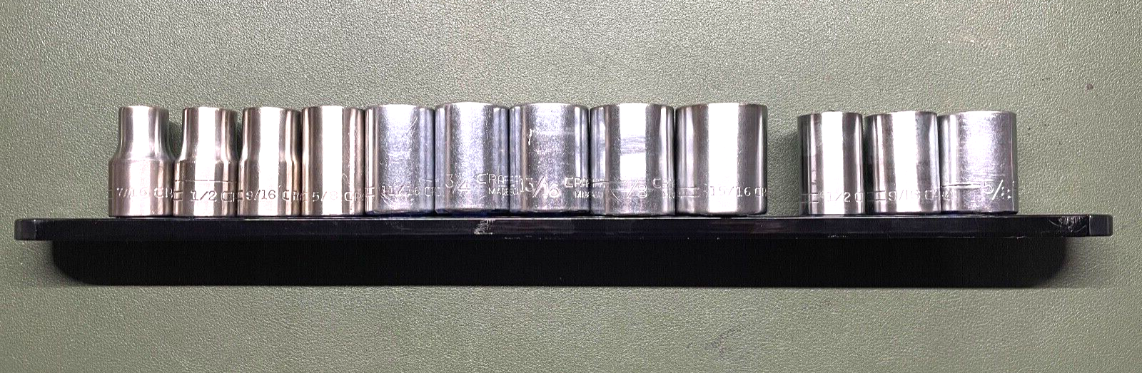 Craftsman 1/2 DR. V & VV 7/16-15/16 SAE Socket Set + BONUS OF (3) 8PT ...