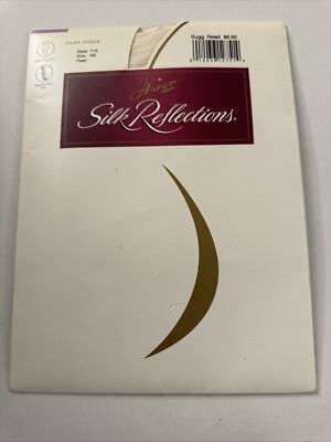 Vintage Hanes Silk Reflections Pantyhose Silky Sheer Size AB Pearl B30 ...