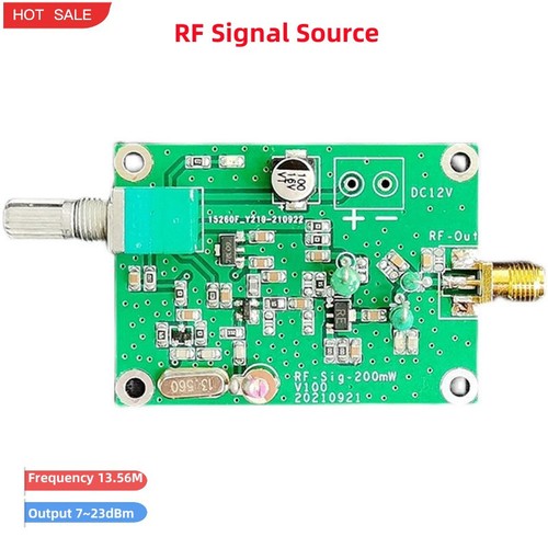 13.56MHz RF Signal Source Adjustable 7dBm-23dBm Power 5-200mW 12V 60mA ...