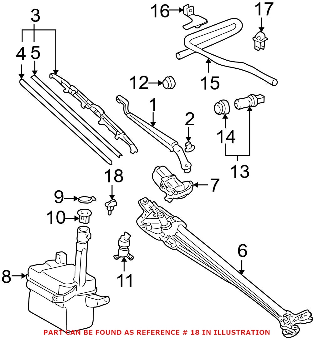 Genuine OEM Front Windshield Washer Nozzle For Toyota 8538144010 | eBay