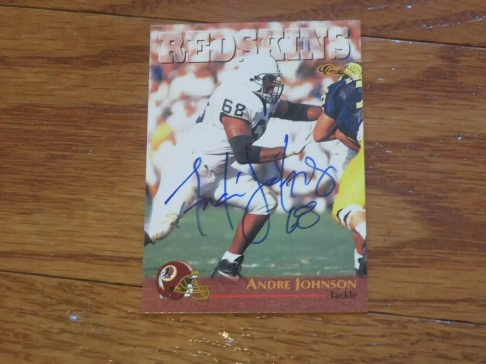 Andre Johnson Autographed Hand Signed Card Washington Redskins Classic ...