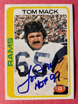 SIGNED TOM MACK AUTOGRAPHED 1978 TOPPS FOOTBALL CARD - RAMS - HOF | eBay