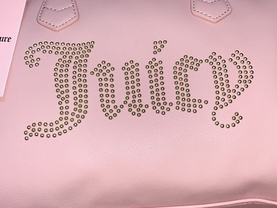 Juicy Couture Pink Taffy Speedy Satchel Gold Bling Studded Logo ...