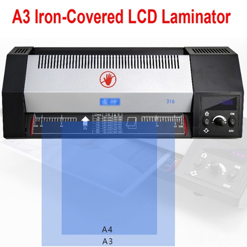 220V Hot & Cold Pouch Photo Film Laminating Machine A3 Steel Thermal ...