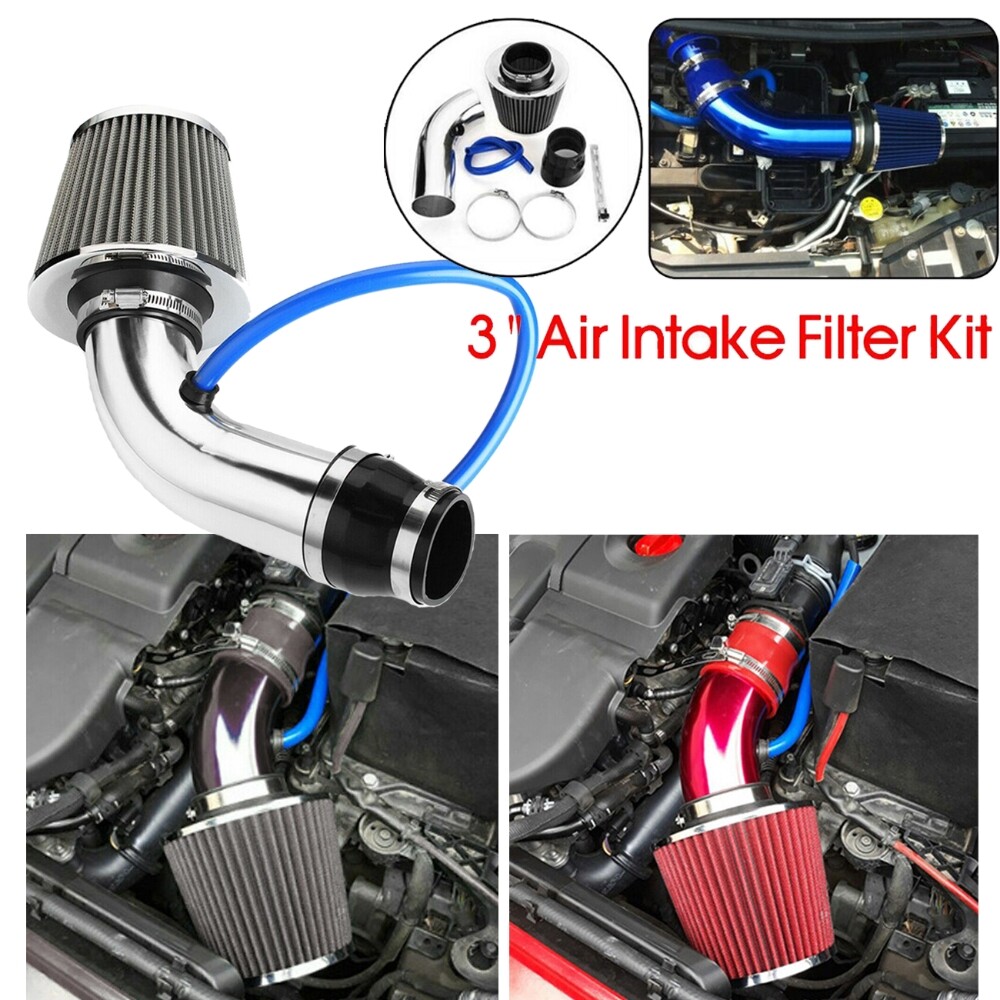 Car Cold Air Intake Filter Induction Kit Pipe Power Flow Hose Universal ...
