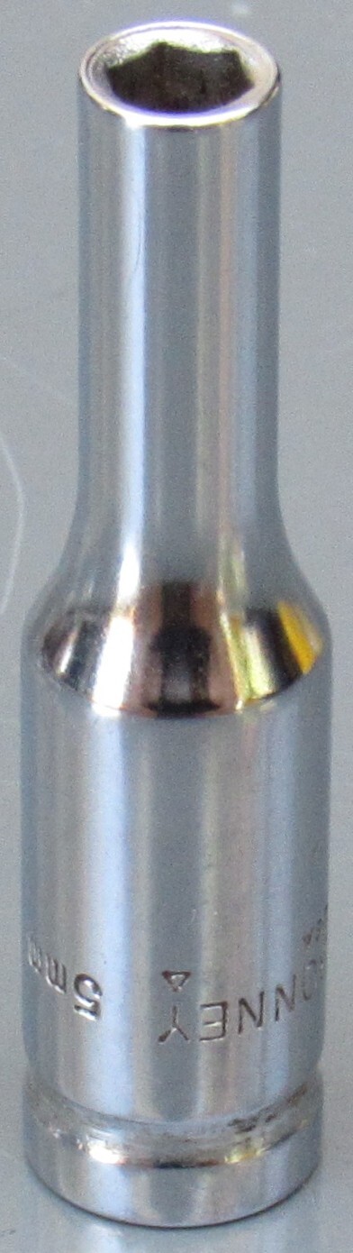 BONNEY TOOLS, 1/4" DRIVE CHROME DEEP SOCKET, 5MM, 6 PT, #MVLH5 | eBay