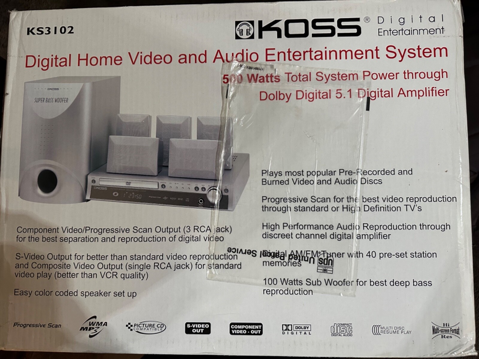 KOSS DIGITAL HOME VIDEO AND AUDIO SYSTEM | eBay
