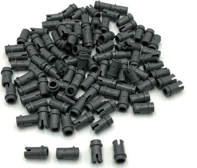 Lego 100 New Dark Bluish Gray Technic Pin 1/2 with Friction Ridges ...