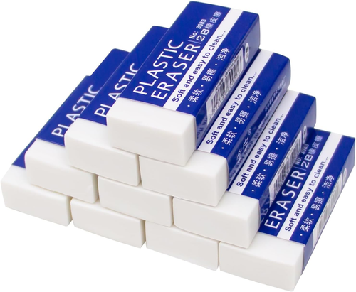 Large White Erasers for School Office 10 Pcs , Erasers for Artists ...