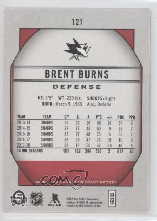 2018-19 O-Pee-Chee Coast to Canadian Tire Superstars Red SP Brent Burns ...