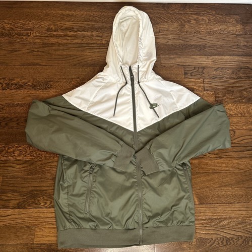 Nike Windrunner Jacket Mens Med Green/White Full Zip Vented Windbreaker see des | eBay