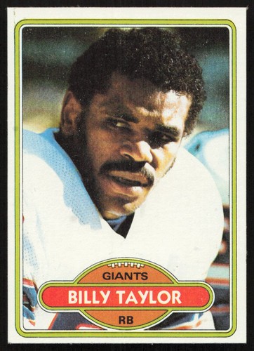1980 Topps Billy Taylor New York Giants #309 | eBay