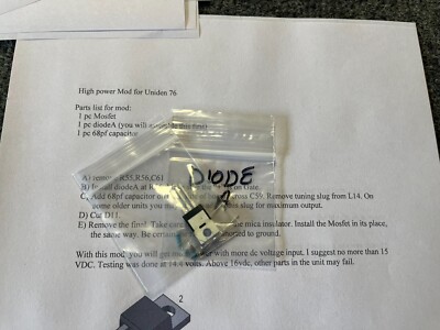 Uniden PC-76 MOSFET Mod | eBay