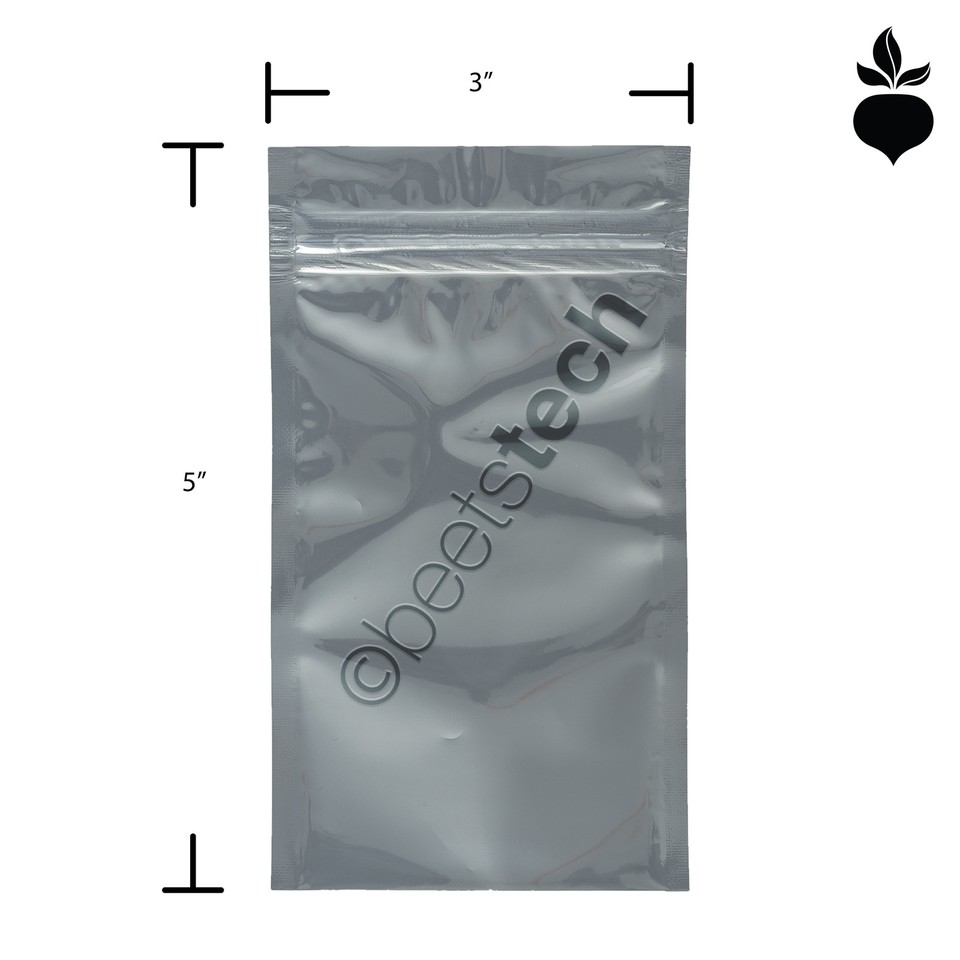 Anti-Static ESD Shielding Silver Zip-Lock Reclosable Bags 2x3 3x5 4x6 ...