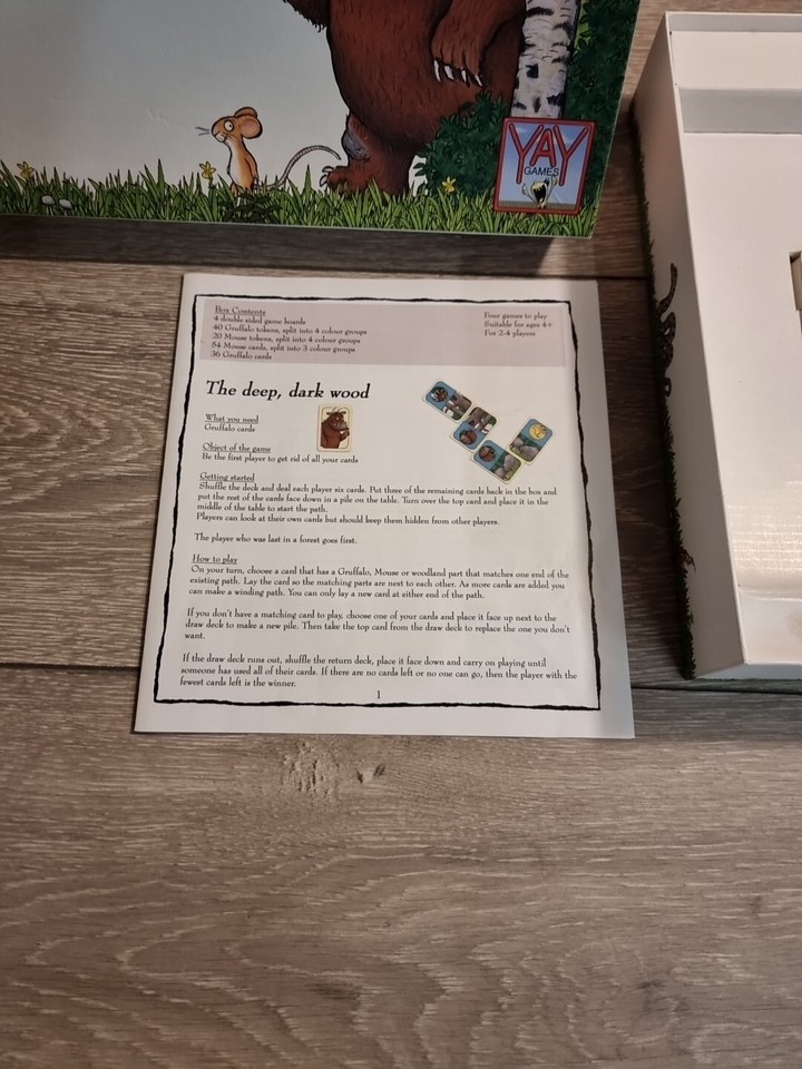 The Gruffalo Games From The Deep Dark Wood Board Game 4 Games in 1 ...