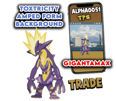 Pokemon Gigantamax Toxtricity Amped Form Fukuoka Background Trade | eBay UK