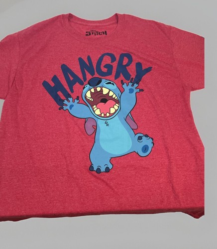 Disney Hangry Stitch Red T-Shirt Large | eBay